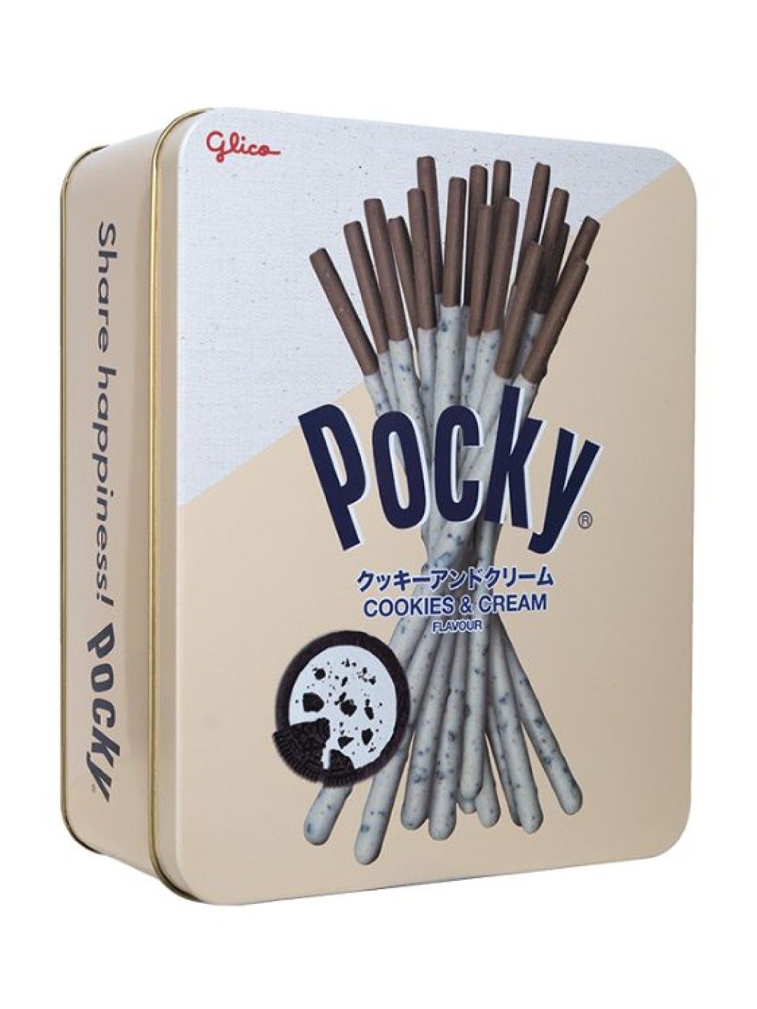Pocky Cookies and Cream 6s with Free Tin Can | edamama